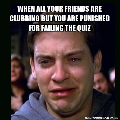 Meme crying peter parker - when all your friends are CLUBBINg but you ...