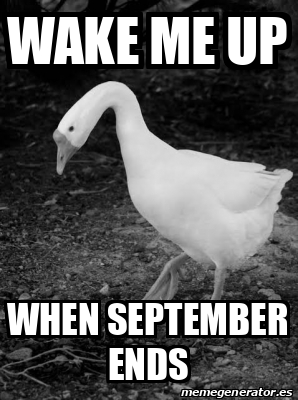 Meme Personalizado - Wake me up When september ends - 32458144