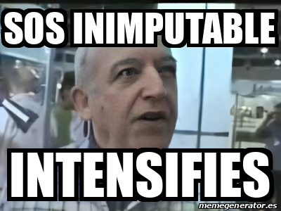 Meme Personalizado - Sos inimputable INTENSIFIES - 32460622