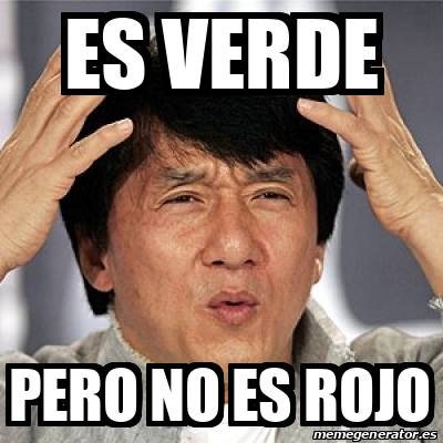 Meme Jackie Chan - Es verde pero no es rojo - 32464184
