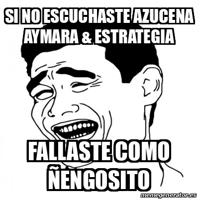 Meme Yao Ming 2 - SI NO ESCUCHASTE AZUCENA AYMARA & ESTRATEGIA FALLASTE ...