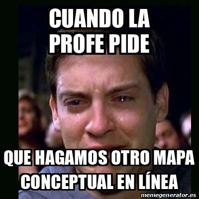 Meme crying peter parker - Cuando la profe pide que hagamos otro mapa ...