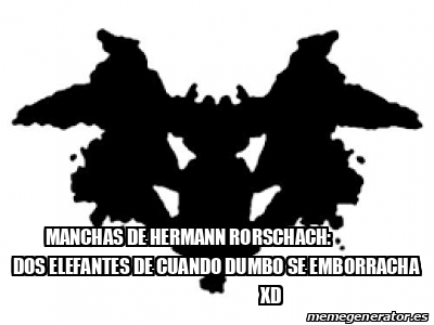 Meme Personalizado - manchas de Hermann Rorschach: dos elefantes de ...