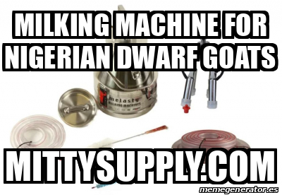 Meme Personalizado - Milking machine for Nigerian dwarf goats ...
