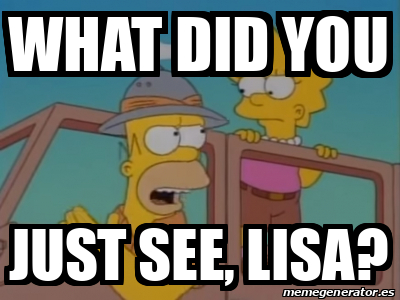 Meme Personalizado - what did you just see, lisa? - 32487465