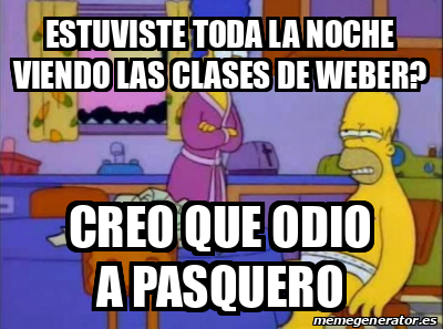 Meme Personalizado - estuviste toda la noche viendo las clases de weber ...