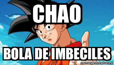 Meme Personalizado - CHAO BOLA DE IMBECILES - 32492106