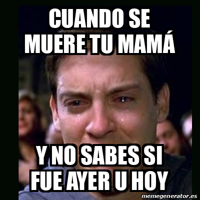 Meme crying peter parker - Cuando se muere tu mamá Y no sabes si fue ...