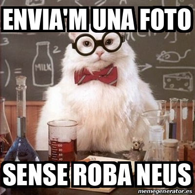 Meme Chemistry Cat - Envia'm una foto sense roba Neus - 32496102