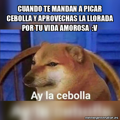 Meme Personalizado - Cuando te mandan a picar cebolla y aprovechas la ...