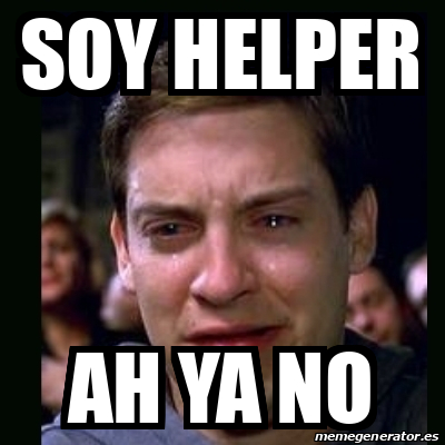 Meme crying peter parker - sOY HELPER AH YA NO - 32050296