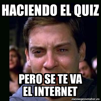 Meme crying peter parker - haciendo el quiz pero se te va el internet ...
