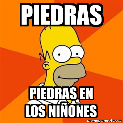 Meme Homer - piedras piedras en los niñones - 32507209