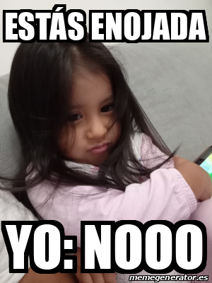 Meme Personalizado - Estás enojada Yo: nooo - 32517632