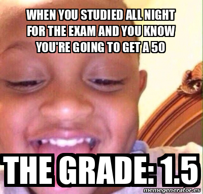Meme Personalizado - When you studied all night for the exam and you ...