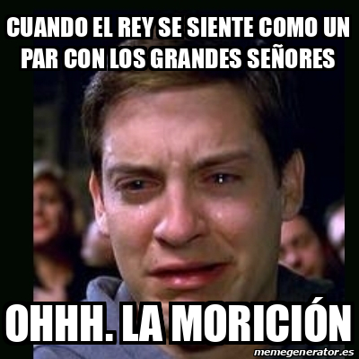 Meme crying peter parker - Cuando el rey se siente como un par con los ...