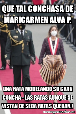 Meme Personalizado - que tal conchasa de maricarmen alva p. UNA RATA ...