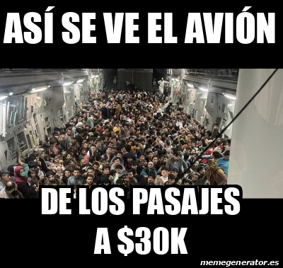 Meme Personalizado - Así se ve el avión De los pasajes a $30k - 32548854