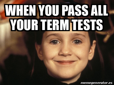 Meme Personalizado - When you pass all your term tests - 32554154
