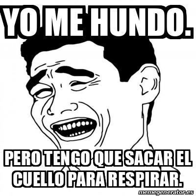 Meme Yao Ming 2 - Yo me hundo. Pero tengo que sacar el cuello para ...
