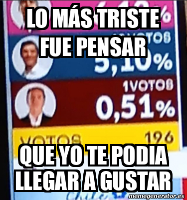 Meme Personalizado - lo más triste fue pensar que yo te podia llegar a ...