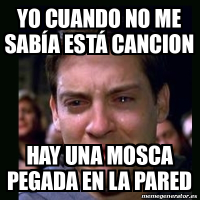 Meme crying peter parker - Yo cuando no me sabía está cancion Hay una ...