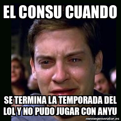 Meme crying peter parker - EL CONSU CUANDO SE TERMINA LA TEMPORADA DEL ...