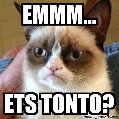 Meme Grumpy Cat - Emmm... Ets tonto? - 32074926