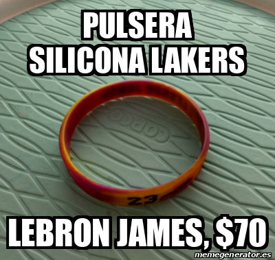 Meme Personalizado - Pulsera silicona lakers Lebron James, $70 - 32076899