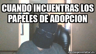 Meme Personalizado - cuando incuentras los papeles de adopcion - 32078734