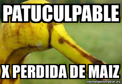 Meme Personalizado - Patuculpable X perdida de maiz - 32090952