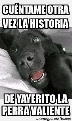Meme Personalizado - Cuéntame otra vez la historia De yayerito la perra ...
