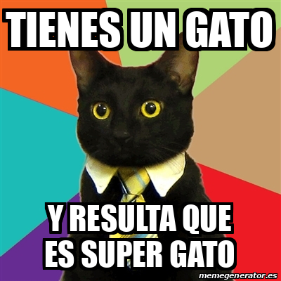 Meme Business Cat - tienes un gato y resulta que es super gato - 32098639