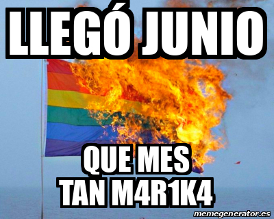 Meme Personalizado - LLEGÓ JUNIO QUE MES TAN M4R1K4 - 33103707