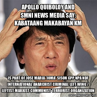 Meme Jackie Chan - Apollo Quiboloy and SMNI News Media say: Kabataang ...