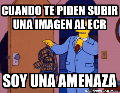 Meme Personalizado - Cuando te piden subir una imagen al ecr soy una ...