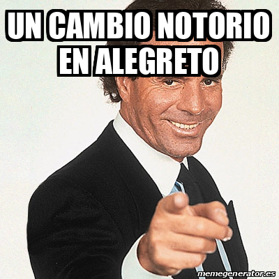 Meme Julio Iglesias - Un cambio notorio en Alegreto - 33109854
