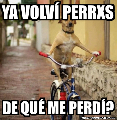 Meme Personalizado - Ya volví perrxs De qué me perdí? - 33111360