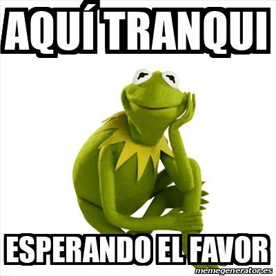 Meme Kermit the frog - Aquí tranqui Esperando el favor - 33112019