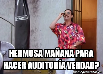 Meme Personalizado - Hermosa mañana para hacer auditoría verdad? - 33116247