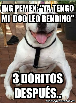 Meme Personalizado - iNG PEMEX: "Ya tengo mi dog leg bending" 3 doritos ...