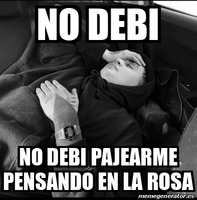 Meme Personalizado - No debi No debi pajearme pensando en la Rosa ...