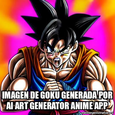 Meme Personalizado - Imagen de goku generada por ai art generator anime ...