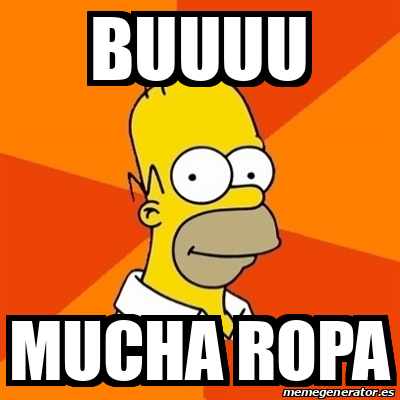 Meme Homer - buuuu mucha ropa - 33140771