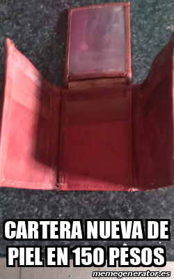 Meme Personalizado - Cartera nueva de piel en 150 pesos - 33143204