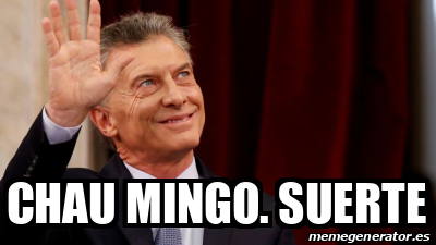 Meme Personalizado - Chau Mingo. Suerte - 33144735
