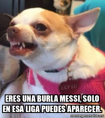 Meme Personalizado - Eres una burla Messi, solo en esa liga puedes ...