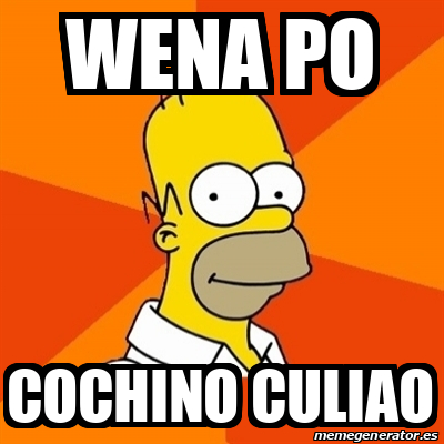 Meme Homer - WENA PO COCHINO CULIAO - 33151453