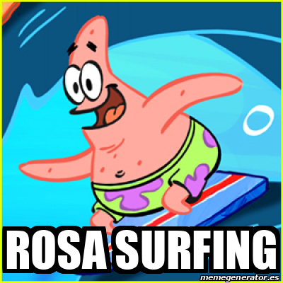 Meme Personalizado - Rosa surfing - 33154233