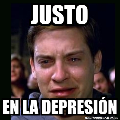 Meme crying peter parker - Justo En la depresión - 33156466